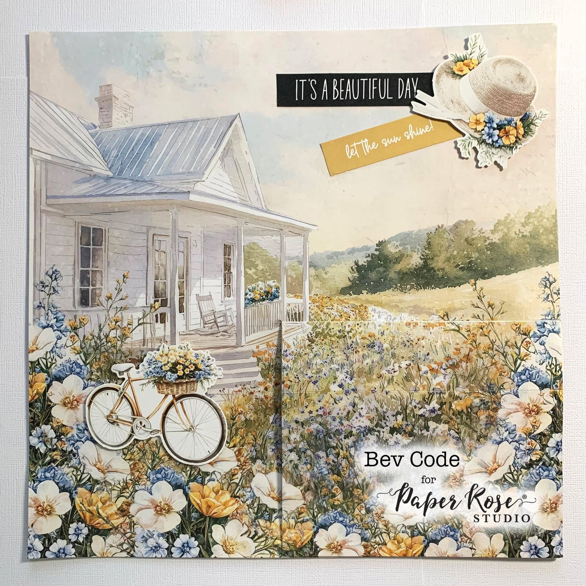 Rustic Spring Scrapbook Layout - Bev Code – Paper Rose Studio USA Customers