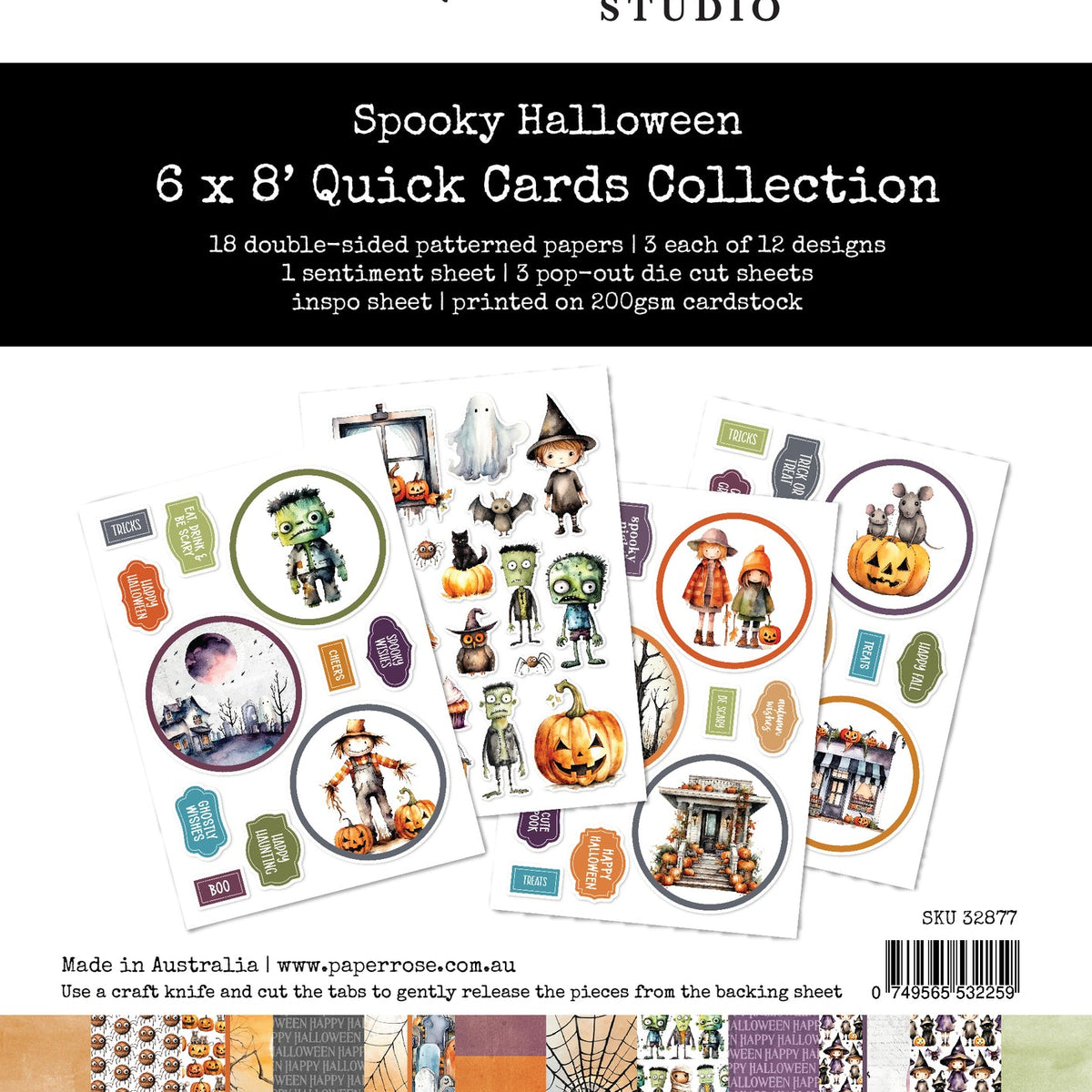 Spooky Halloween 6x8" Quick Cards Collection 32877 – Paper Rose USA