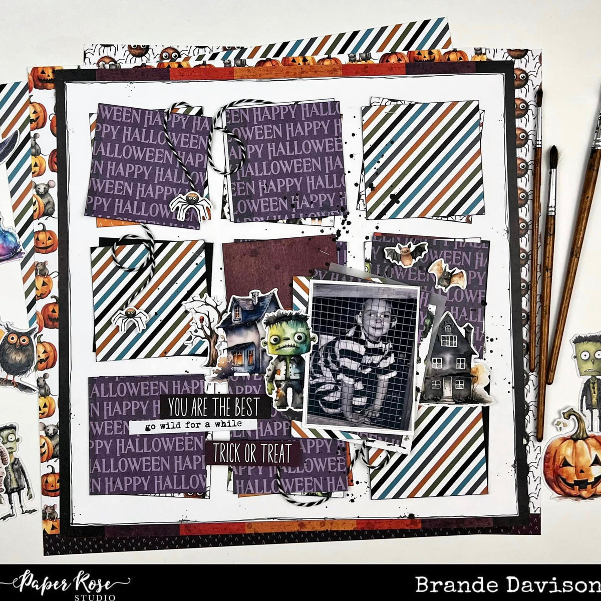 Spooky Halloween Scrapbook Layout - Brande Davison – Paper Rose USA