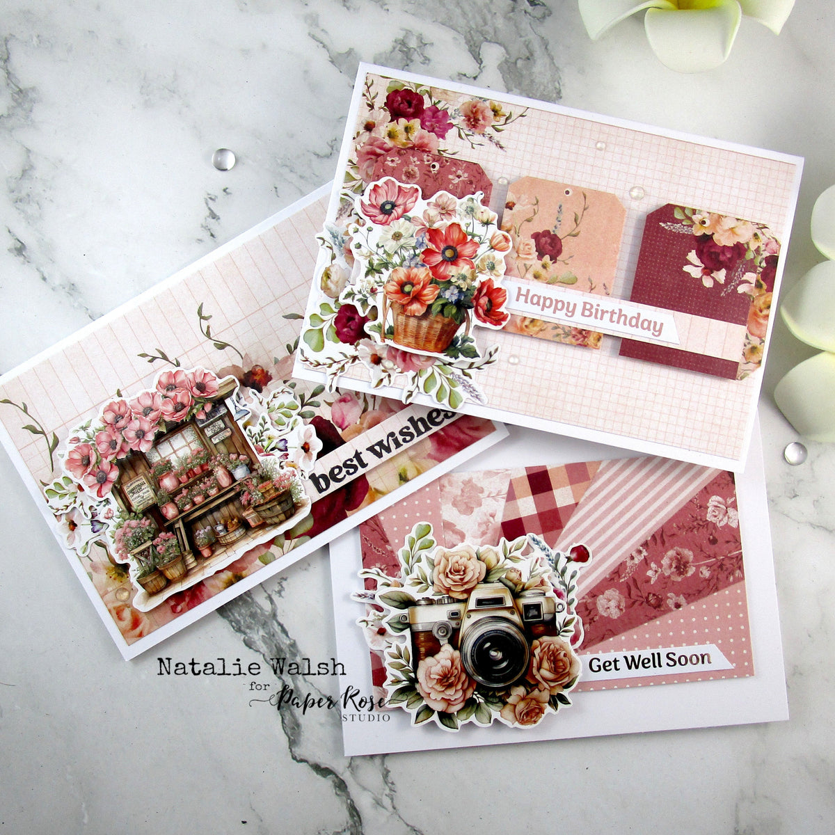 Vintage Rose Greeting Cards – Natalie Walsh – Paper Rose USA