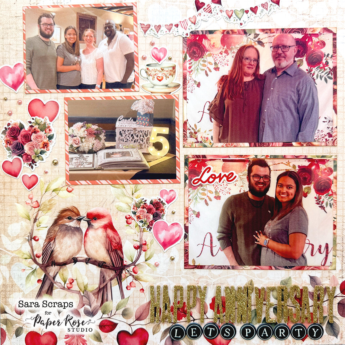 Heartwood House Scrapbook Layout - Sara Scraps – Paper Rose USA