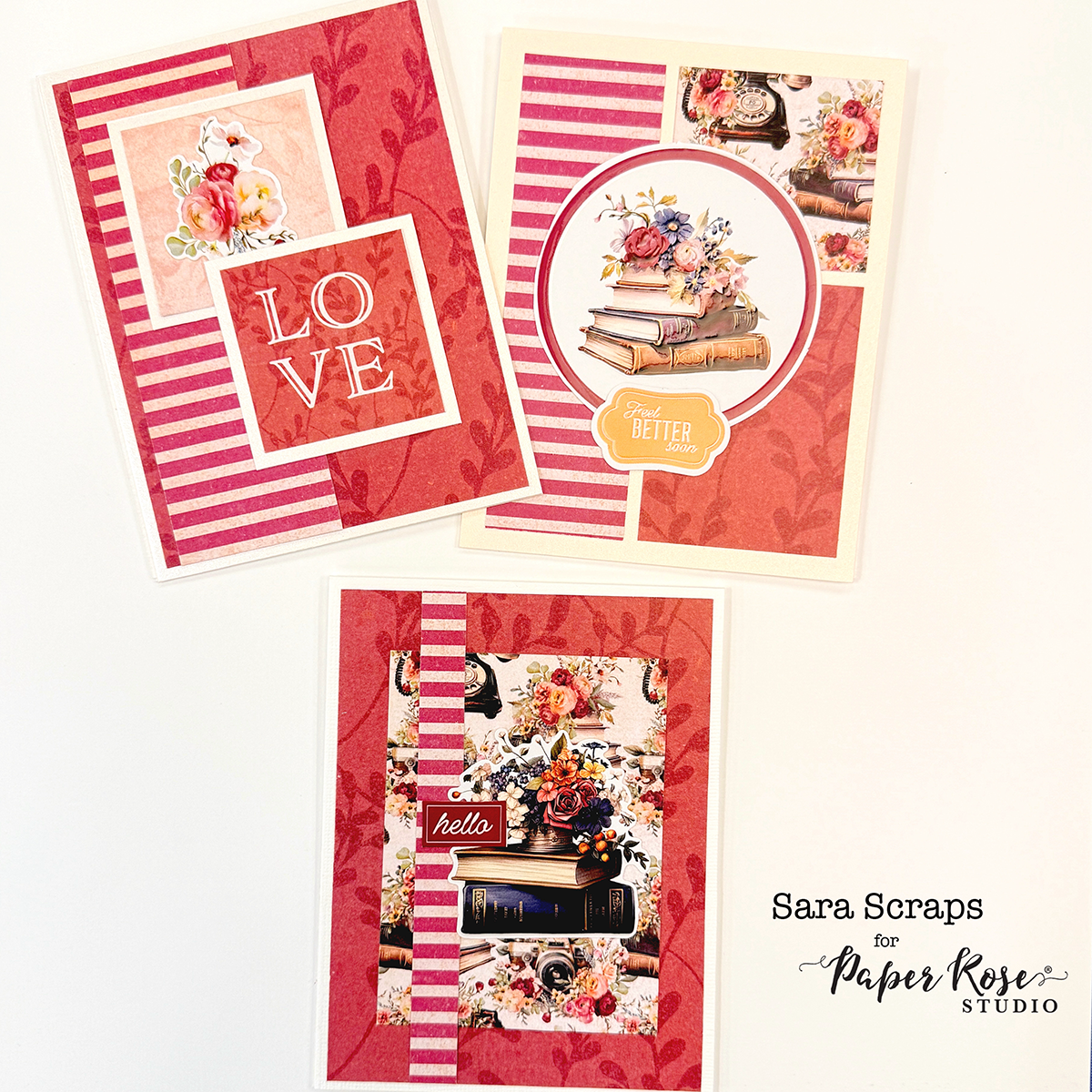 Vintage Rose Cards - Sara Scraps – Paper Rose USA