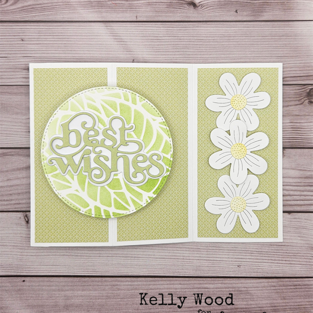 Little Patterns Side Panel Box Card - Kelly Wood – Paper Rose USA