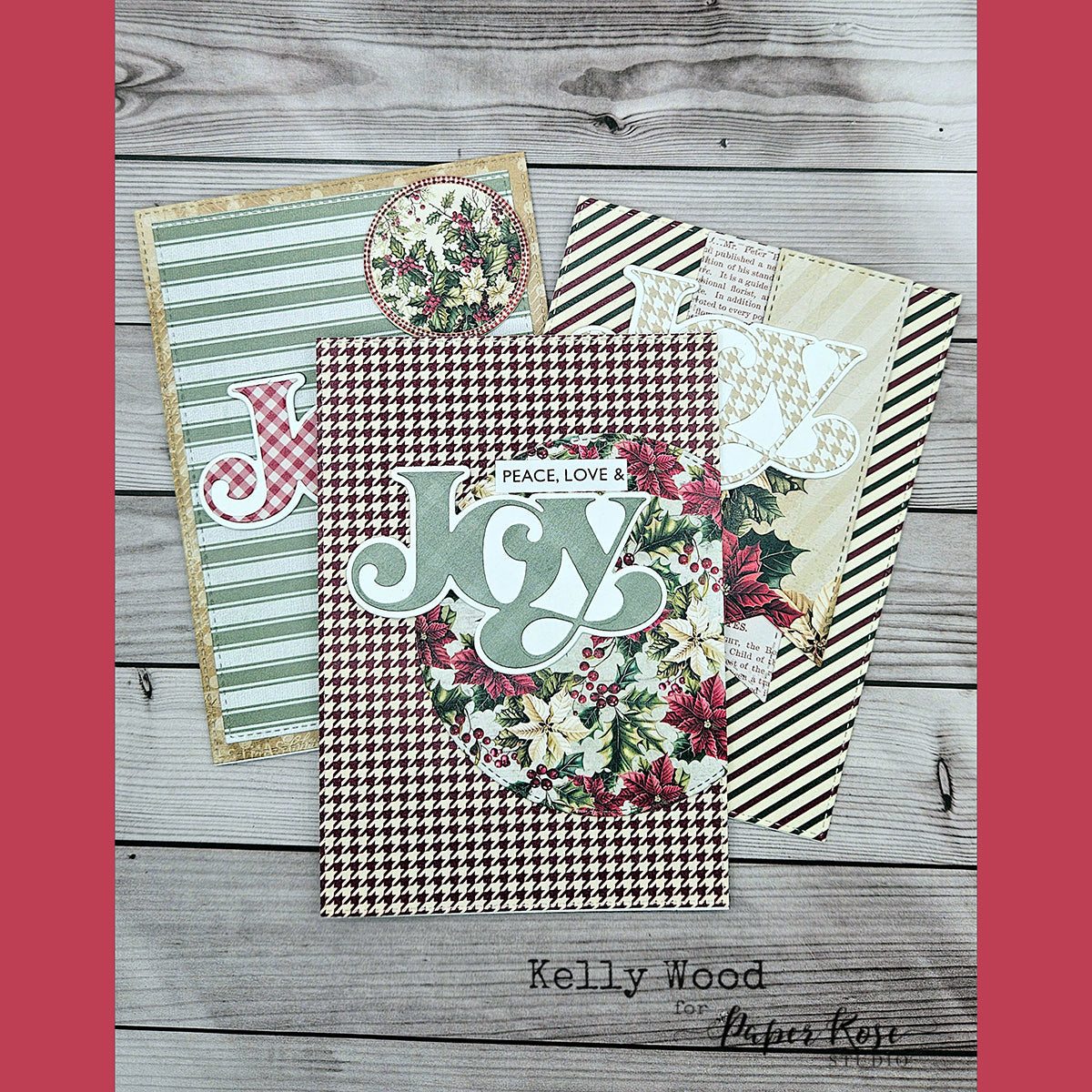 Christmas Holly Cards - Kelly Wood – Paper Rose USA