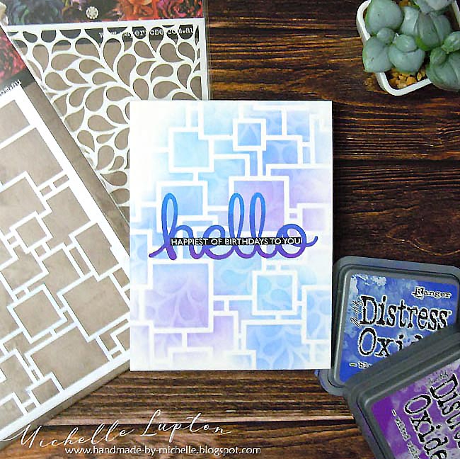 Double Stencil Card - Michelle Lupton – Paper Rose USA