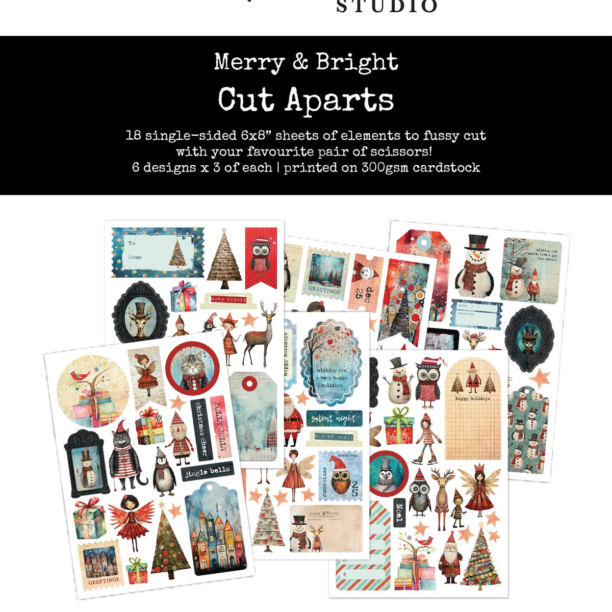 Merry and Bright 6x8" Cut Aparts 35668 – Paper Rose USA