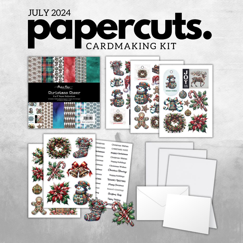 Papercuts Cardmaking Kit - July 2024 Christmas Cheer – Paper Rose USA