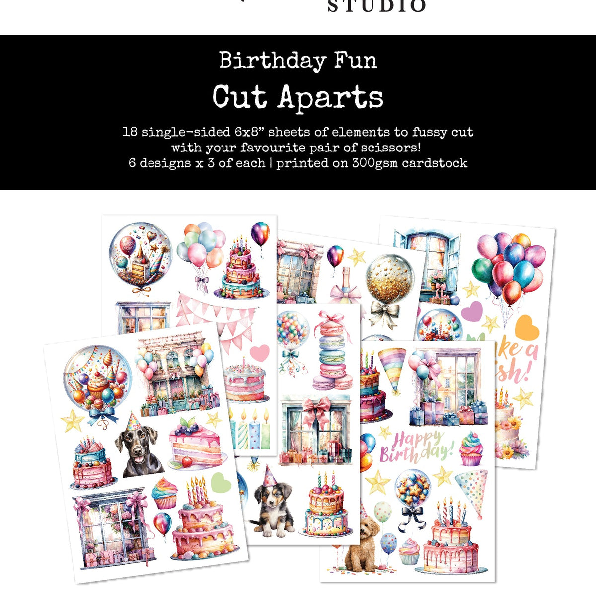 Birthday Fun Cut Aparts Paper Pack 33312 – Paper Rose USA