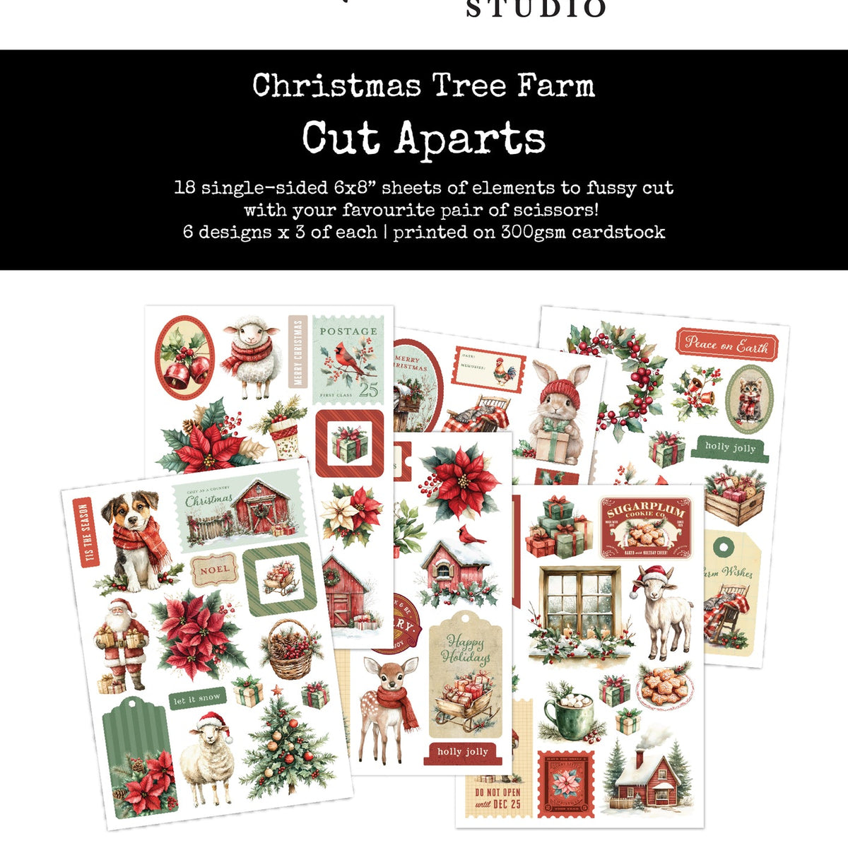 Christmas Tree Farm Cut Aparts Paper Pack 35301 – Paper Rose USA