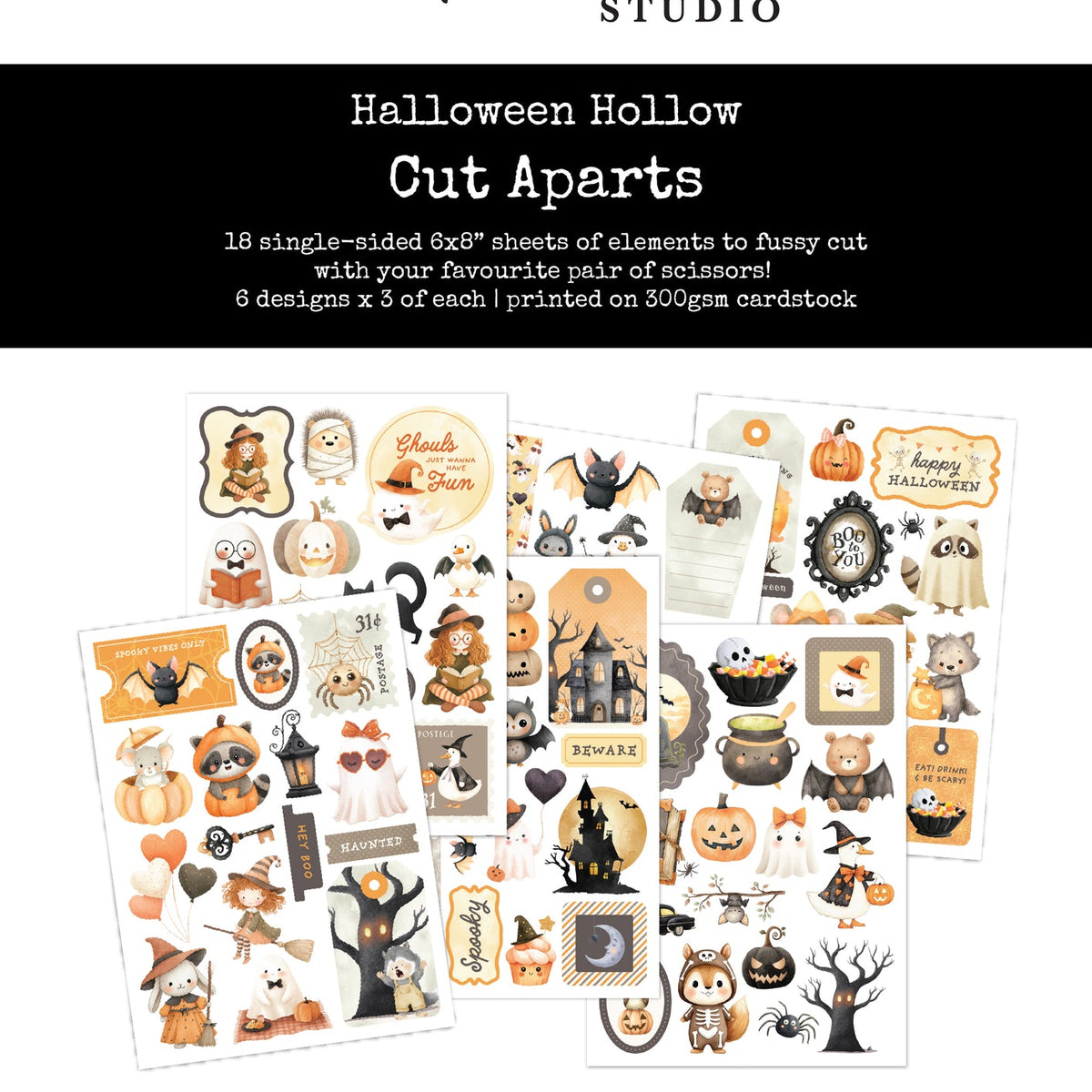 Halloween Hollow Cut Aparts Paper Pack 35415 – Paper Rose Studio USA ...