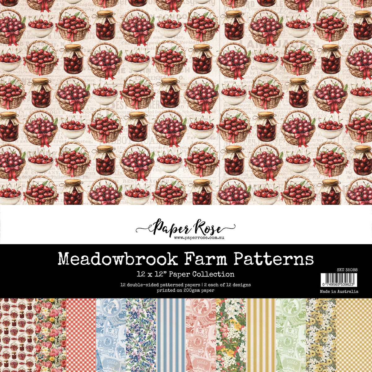 Meadowbrook Farm Patterns 12x12 Paper Collection 35088 – Paper Rose USA