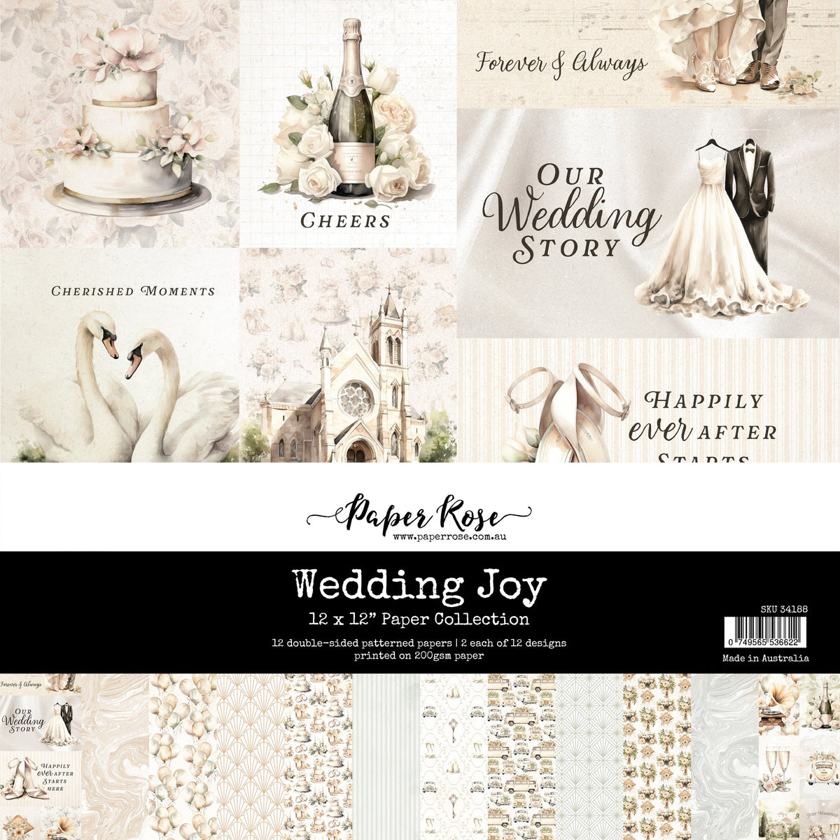 Wedding Joy 12x12 Paper Collection 34188 – Paper Rose USA