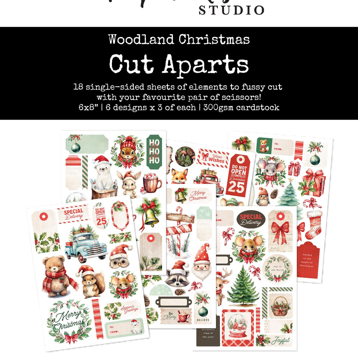 Woodland Christmas Cut Aparts Paper Pack 33039 – Paper Rose USA