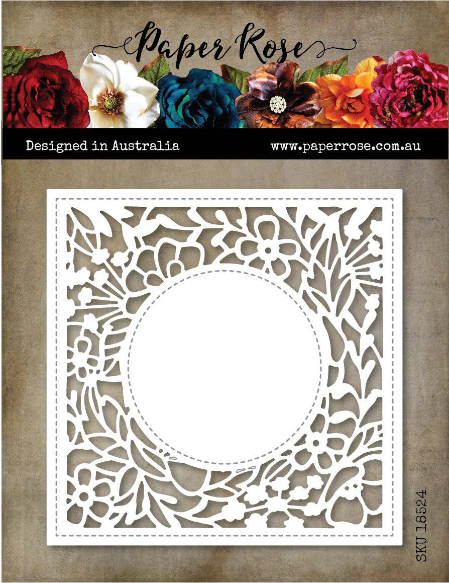 Amberley Floral Square Metal Cutting Die 18524 – Paper Rose USA
