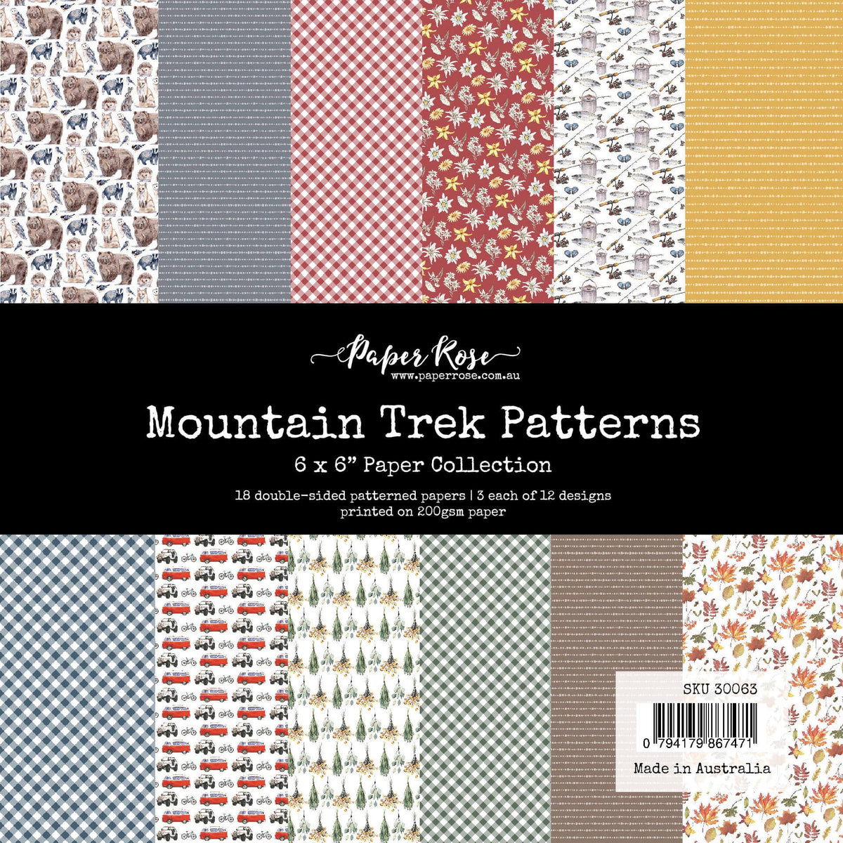 Mountain Trek Patterns 6x6 Paper Collection 30063 – Paper Rose USA