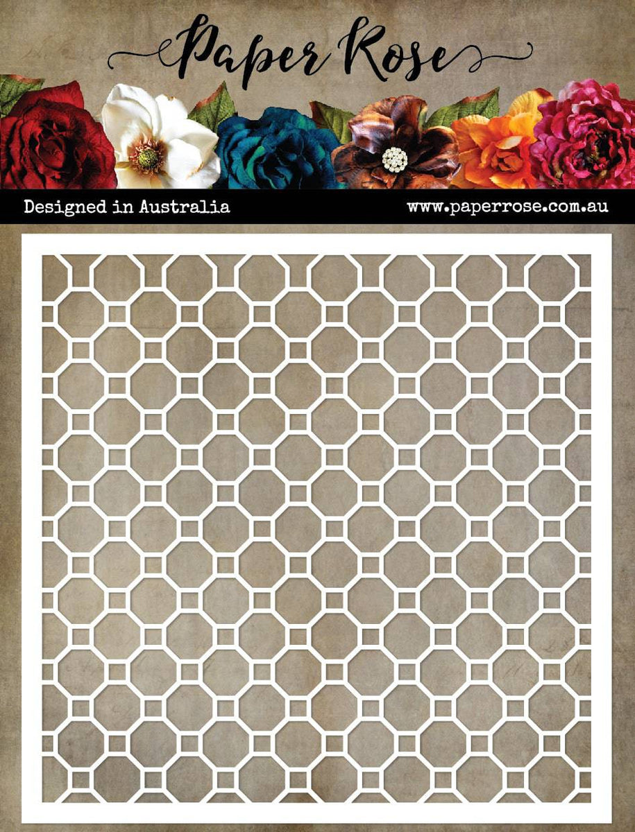 Octagon Mesh 6x6" Stencil 26488 – Paper Rose Studio Wholesale