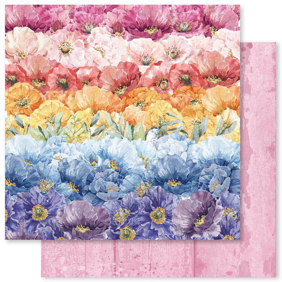 Rainbow Poppies A 12x12 Paper (12pc Bulk Pack) 25582 – Paper Rose USA