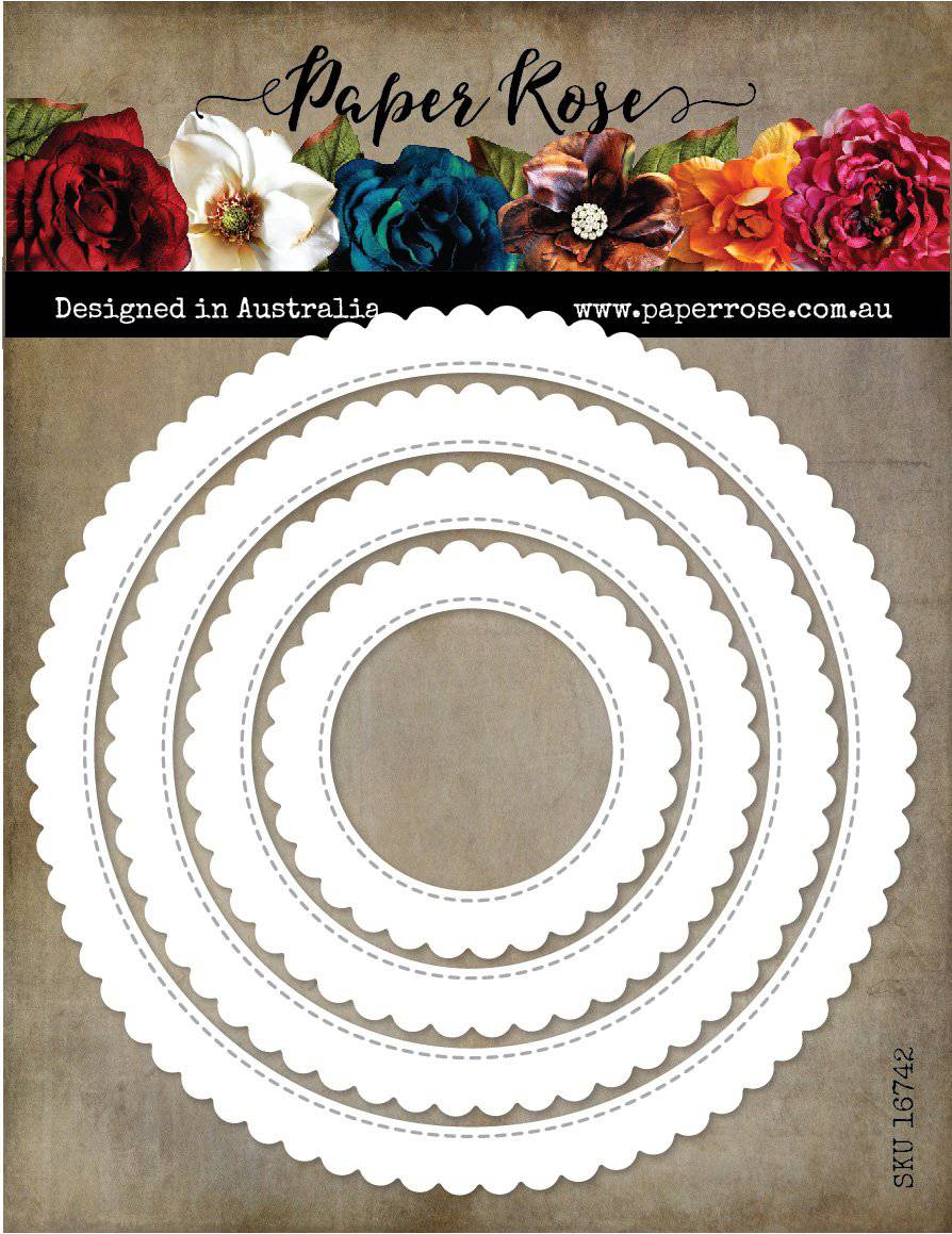 Scalloped Circle Frames Metal Cutting Die 16742 – Paper Rose USA