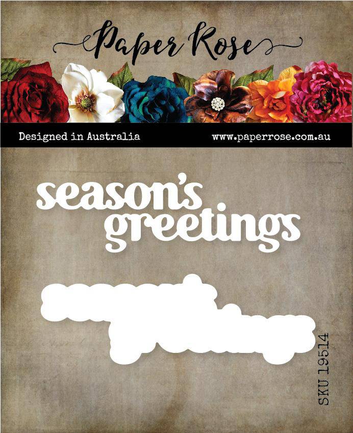 Season's Greetings Chunky Metal Die Set 19514 – Paper Rose USA