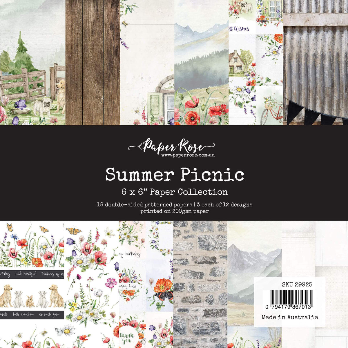 Summer Picnic 6x6 Paper Collection 29925 – Paper Rose USA