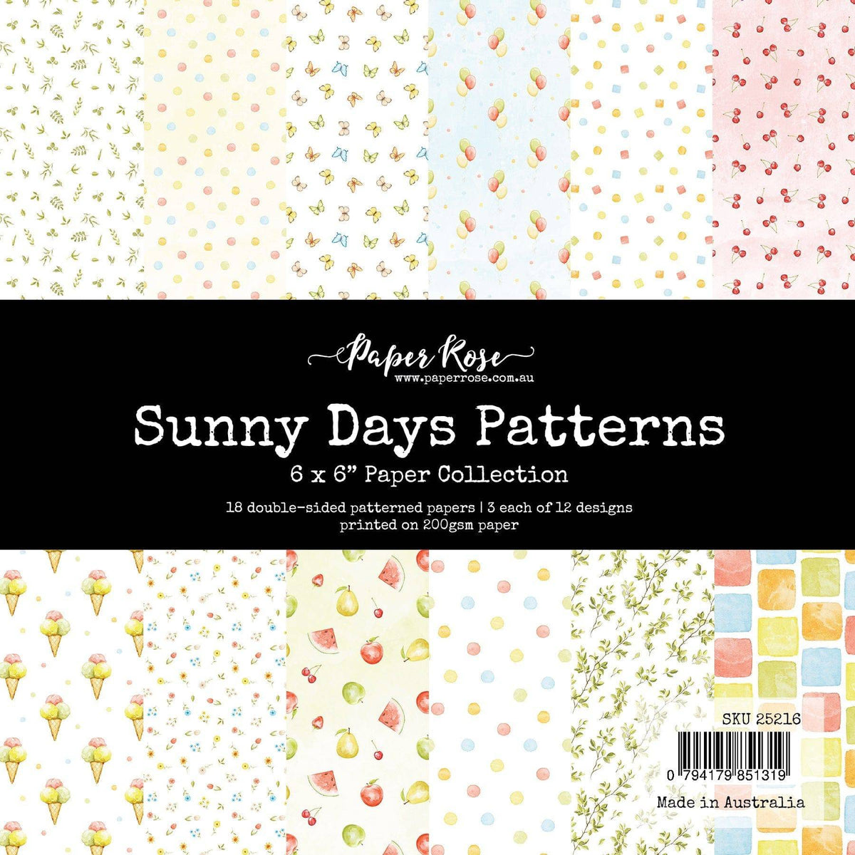 Sunny Days Patterns 6x6 Paper Collection 25216 – Paper Rose Studio USA ...